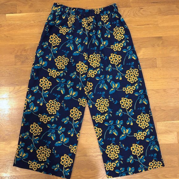 J. Crew | Pants & Jumpsuits | J Crew Floral Print Wide Leg Pants | Poshmark